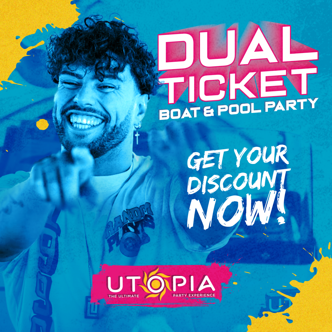 DUO Ticket Pool Party + Boat Party – Utopia Parties Tenerife